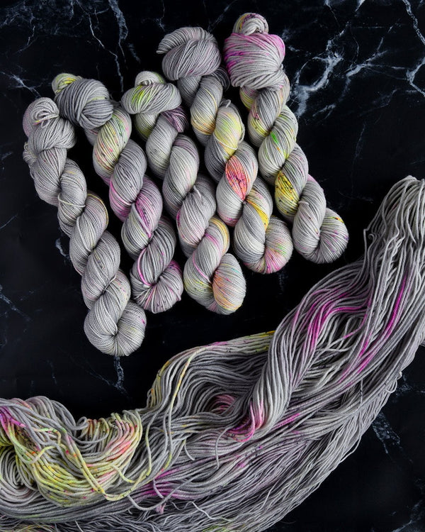 Electric green yarn, neon green yarn, neon yarn with speckles, green ...