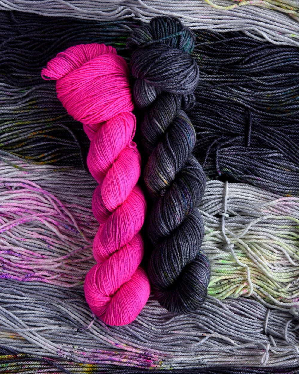 Electric green yarn, neon green yarn, neon yarn with speckles, green ...