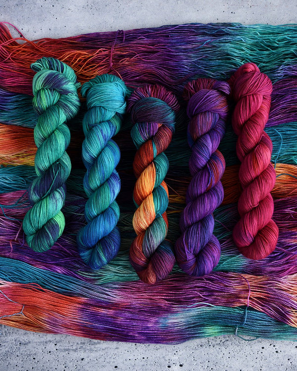 Autumn mini skeins of yarn, mini yarn skeins, mini hanks of yarn for ...