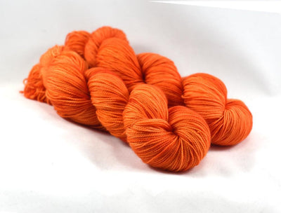 Orange Hand Dyed Yarn, tonal orange yarn, orange sock yarn ...