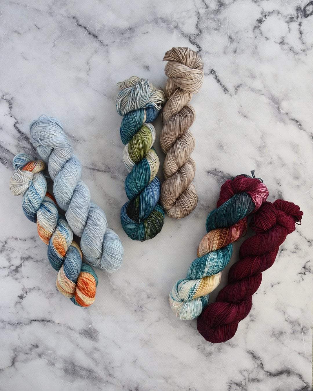 Cliffside hand dyed yarn in a light brown and sandy shade to knit ...