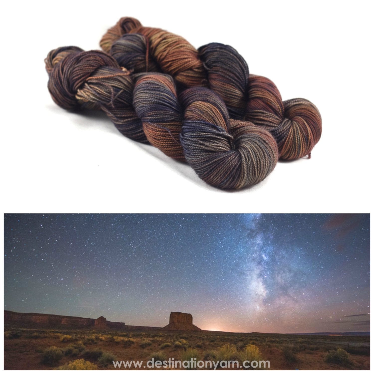 DESERT NIGHT Sock Yarn, Glazed Sock Yarn, Rich Sock Yarn, Luxury Yarn ...