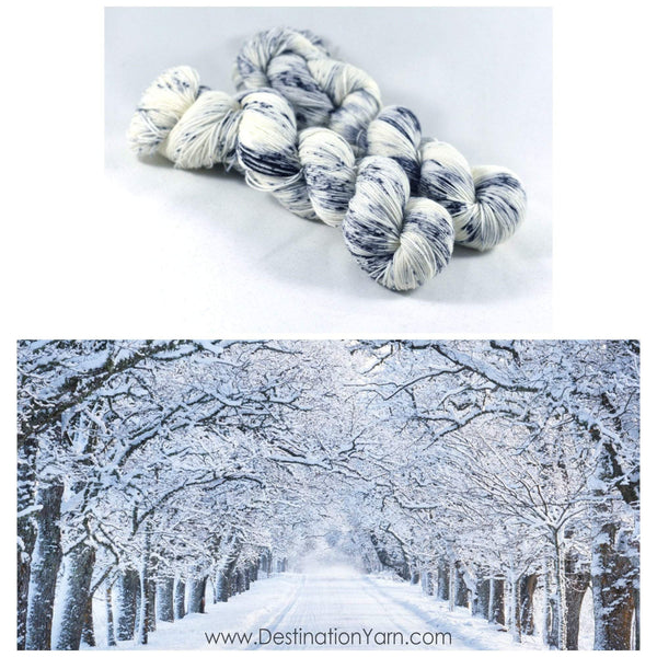 Black and gray hand dyed yarn, grey yarn with speckles, hand dyed yarn ...