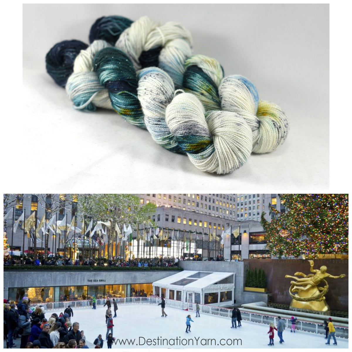 Rockefeller center christmas yarn, hand dyed holiday yarn, indie yarn ...