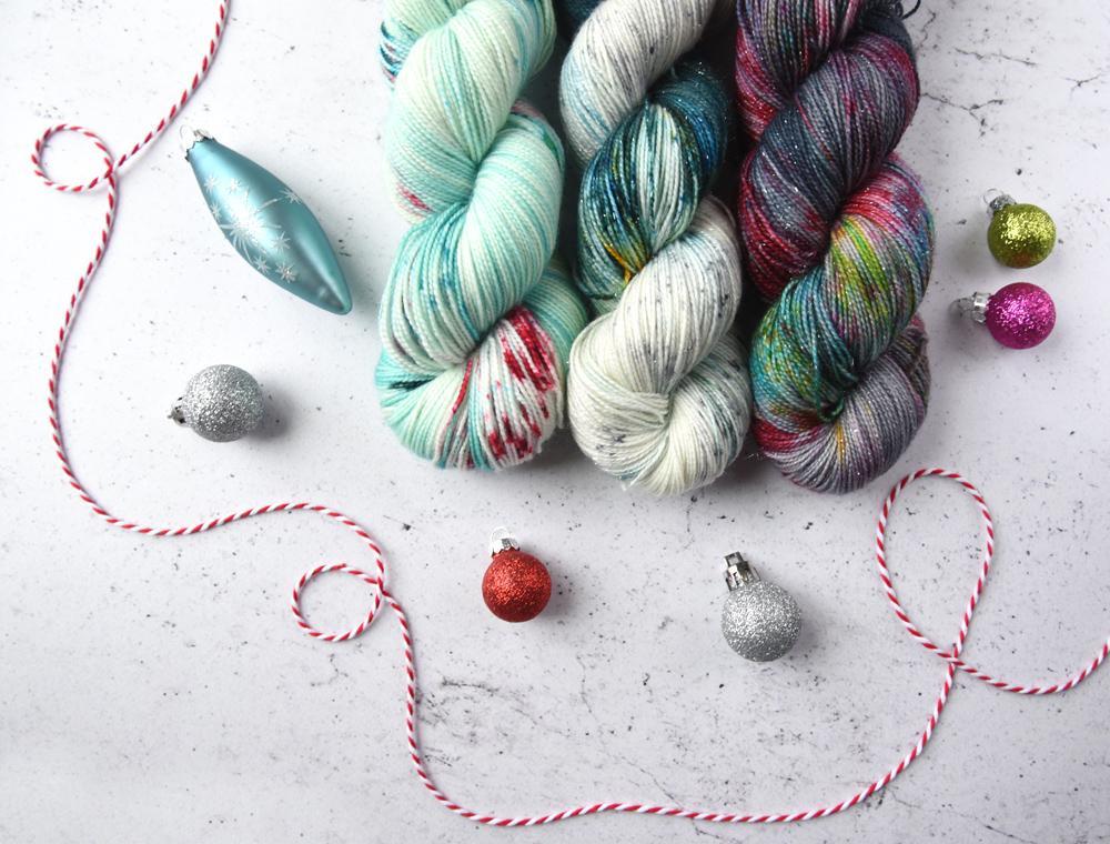 Rockefeller center christmas yarn, hand dyed holiday yarn, indie yarn ...