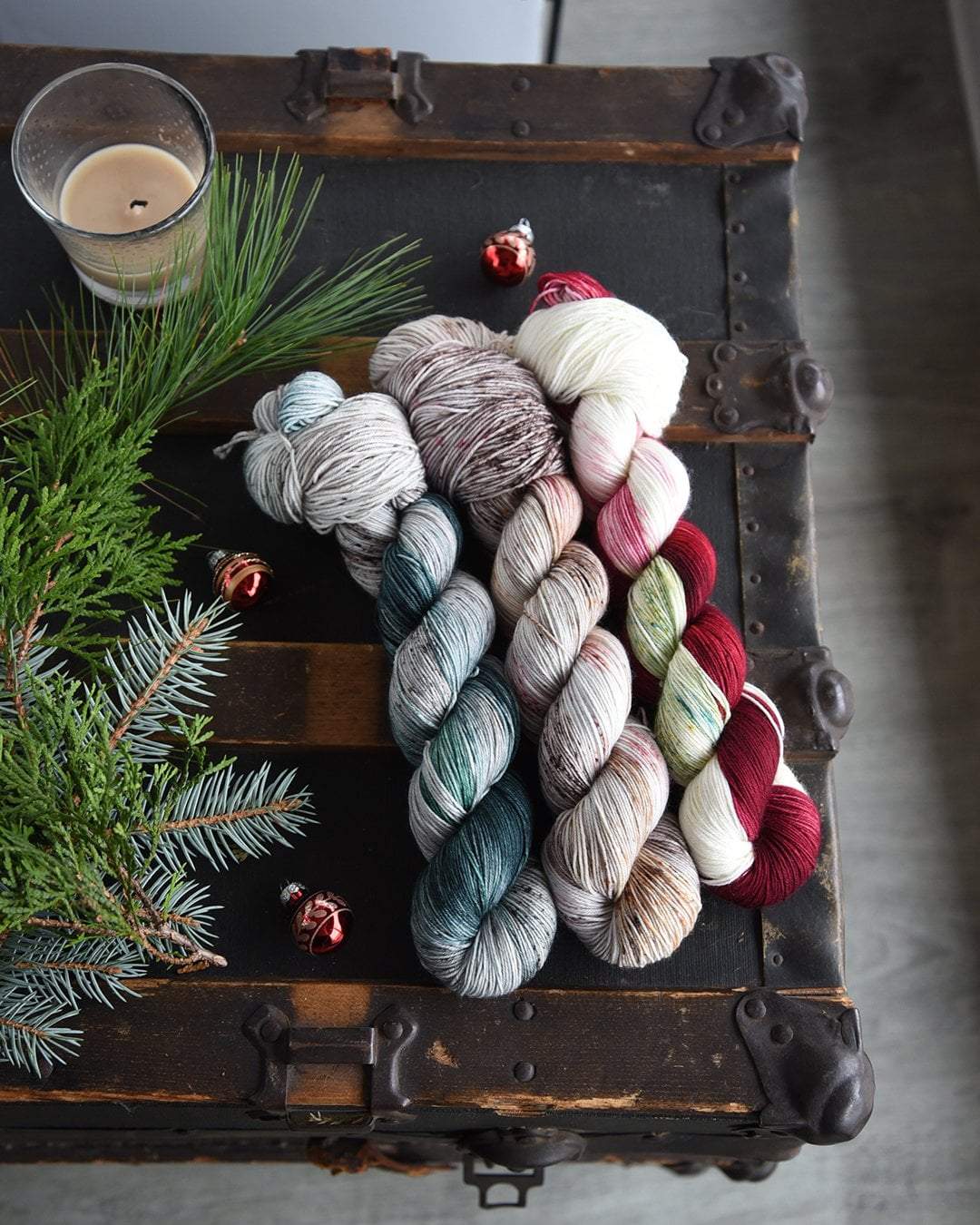 Bright speckled Christmas Yarn, Hand dyed yarn for the Holidays ...