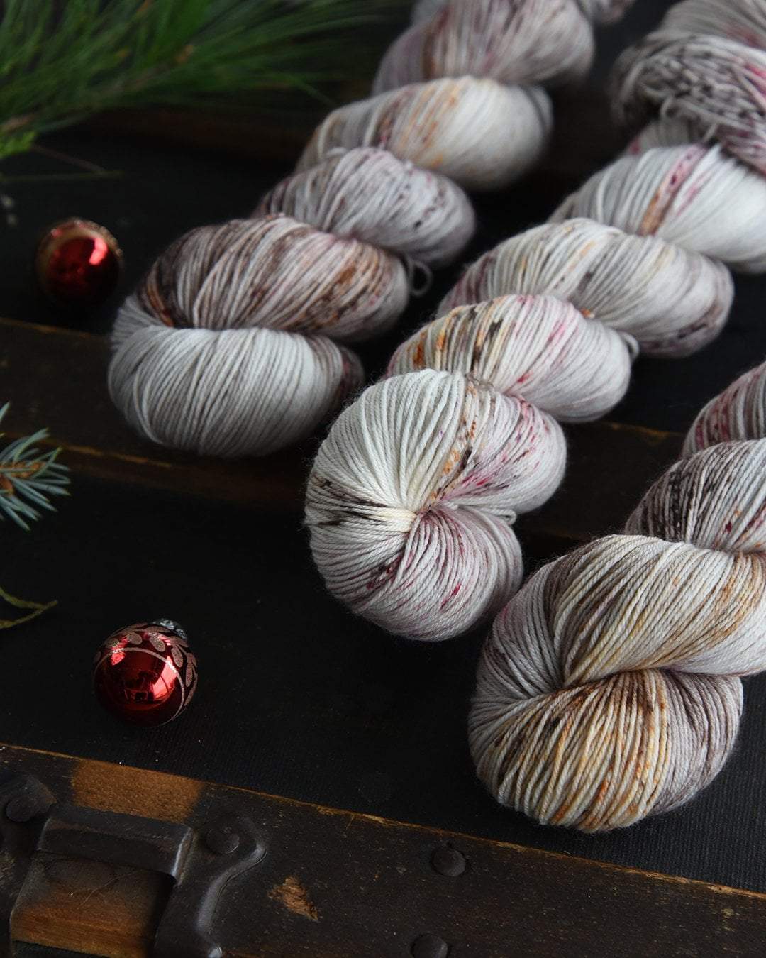 Bright speckled Christmas Yarn, Hand dyed yarn for the Holidays ...