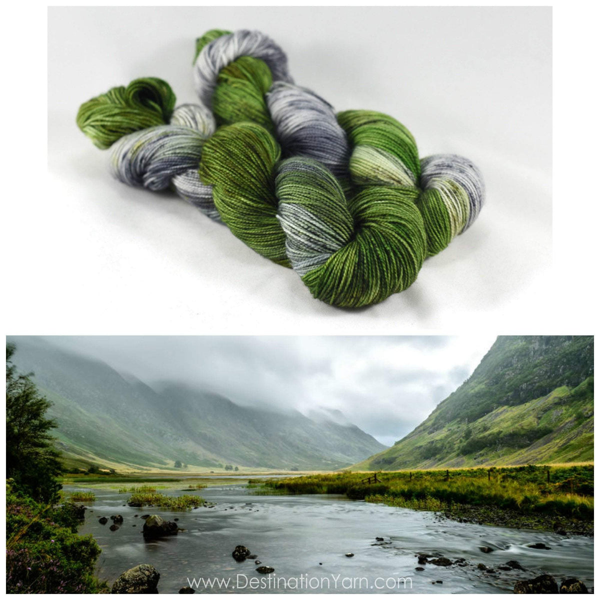 Scotland Hand Dyed Yarn Inspired by Scotland - Destination Yarn
